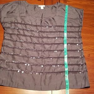 J. Crew | Tops | Jcrew Silk Shell Sequin Bling | Poshmark